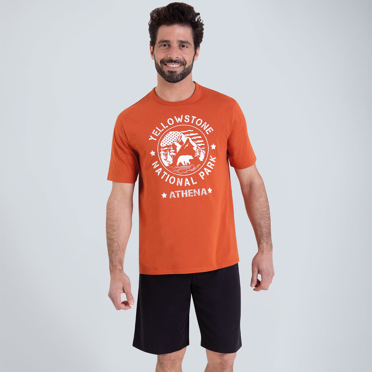 Pyjama court col rond homme Ecopack Athena